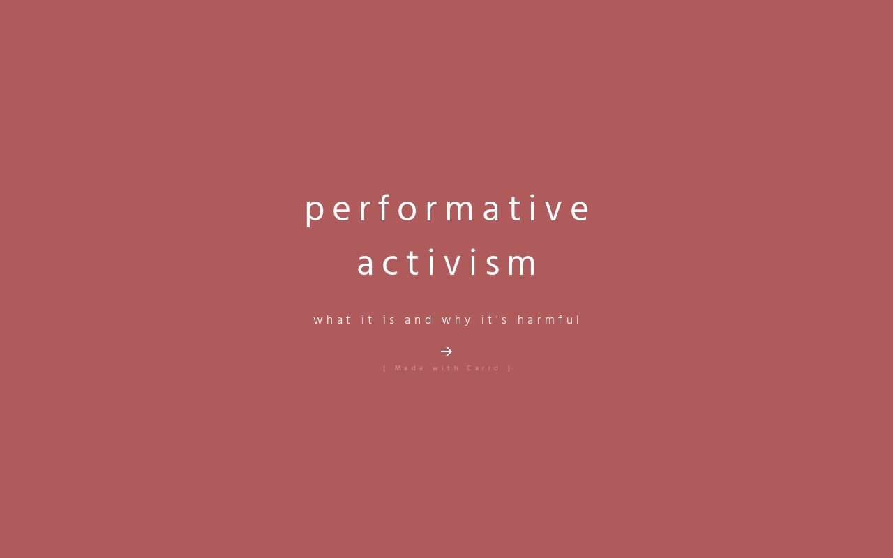 performative activism